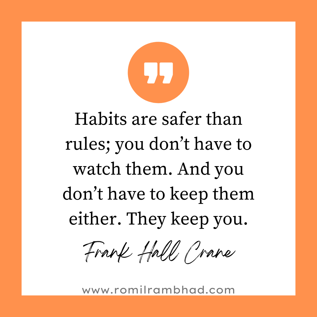 20 Positive Quotes about habits to change your life - romilrambhad.com